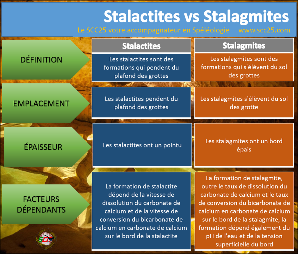Différence entre les stalactites et les stalagmites – Spéléo Club ...